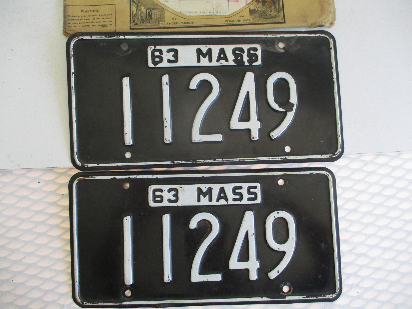 1964 Massachusetts license plates 11249 pair | eBay