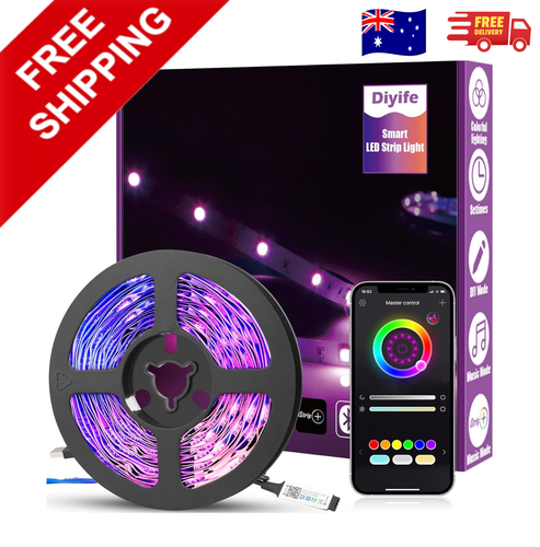 Smart LED Light Strip, [Timer Function] Diyife 6m/19.7ft LED Strip ...