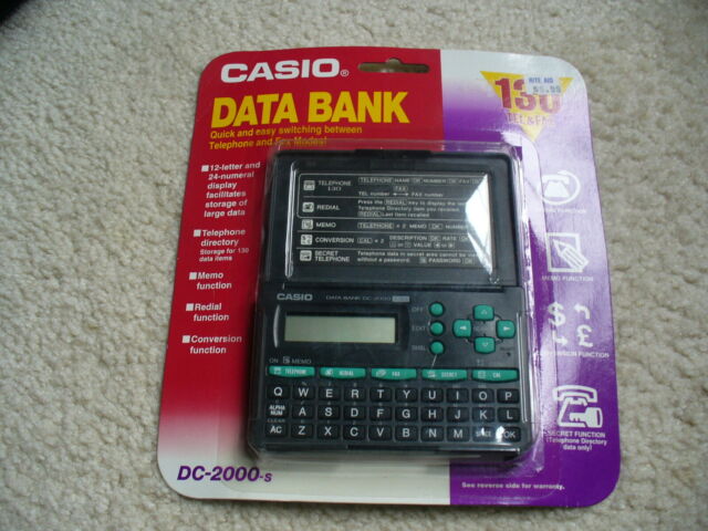 Casio Data Bank Dc-2000 Holds 130 Telephone & Fax Directory for sale ...