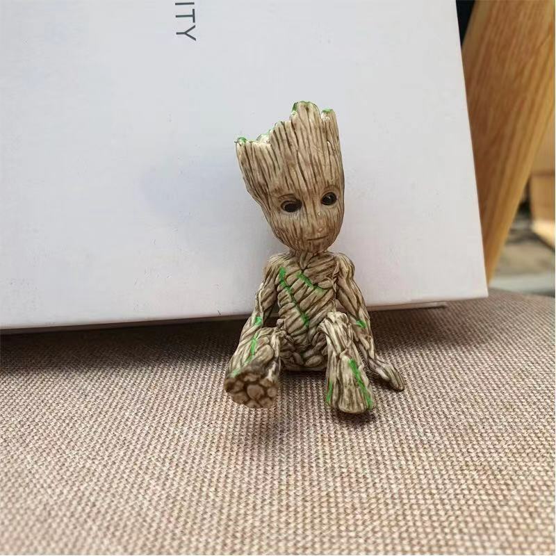 Baby Groot Figure Guardians of The Galaxy 2 Tree Man Baby Sitting Model ...