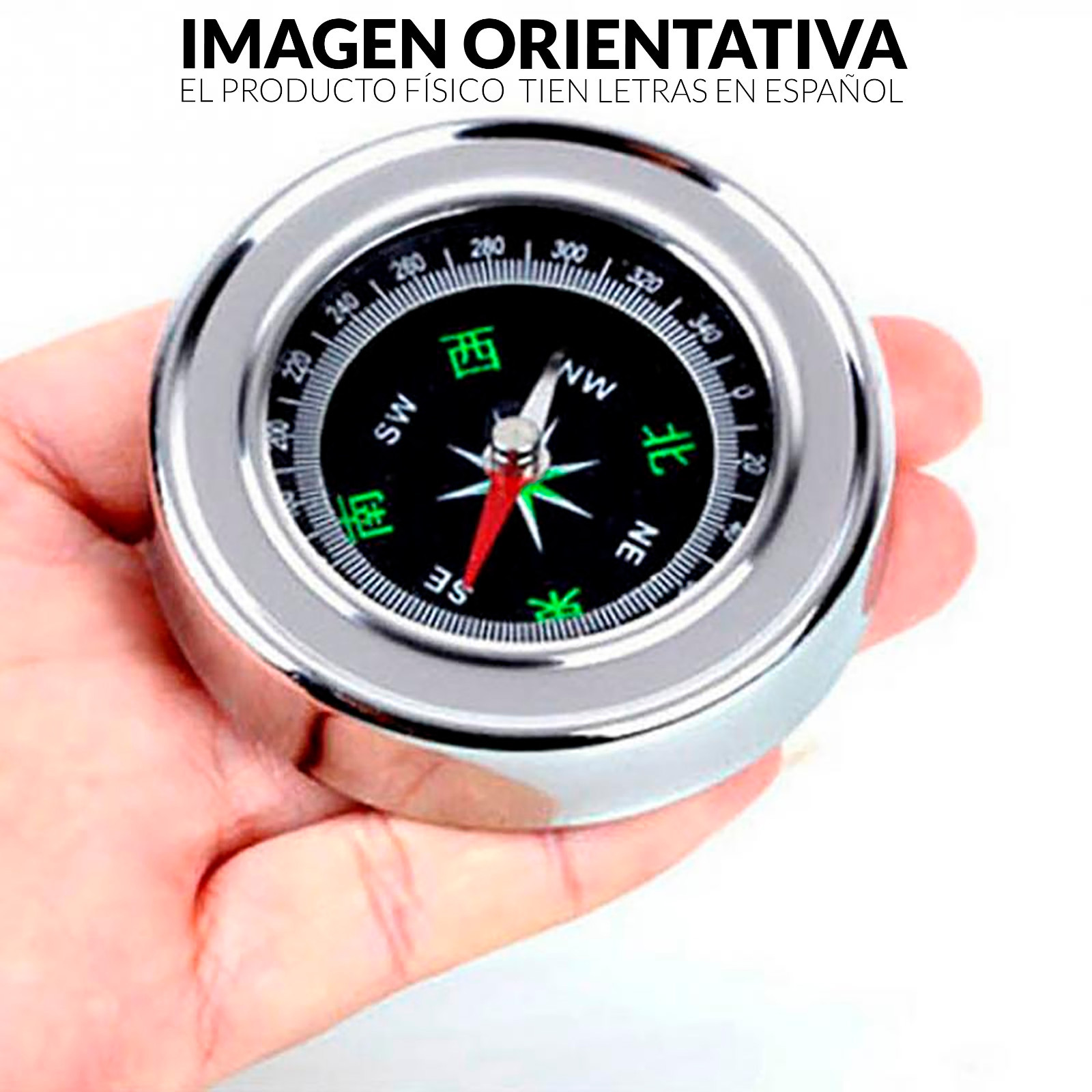 BRUJULA COMPAS COMPASS METALICO NAUTICO DE MANO AGUJA MAGNETICA ...