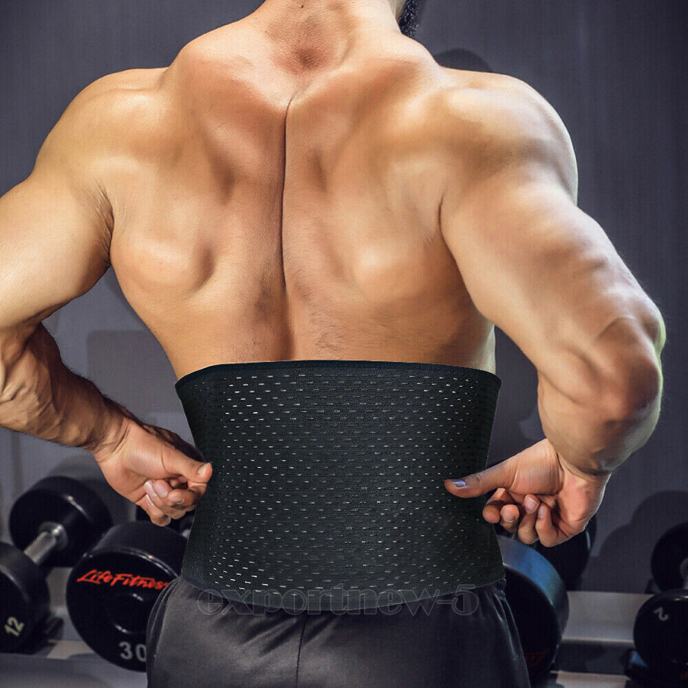 Men Waist Trimmer Belt Sweat Wrap Tummy Stomach Weight-Loss Fat Burner ...