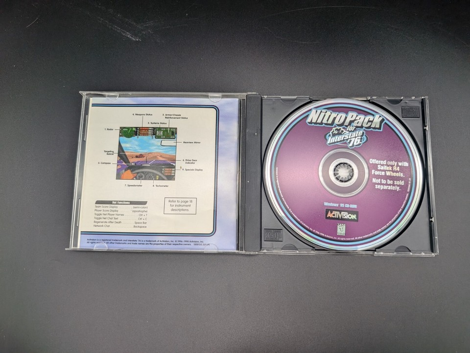 Interstate 76 Nitro Pack Manual Jewel Case PC Game Windows Activision ...