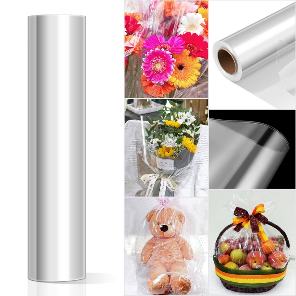 Clear Wrapping Paper Roll Large Cellophane for Gift Baskets | eBay