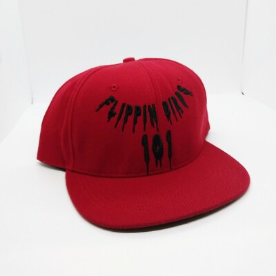 YMCMB mens 100%authentic adjustable one size snapback logo red flippin ...