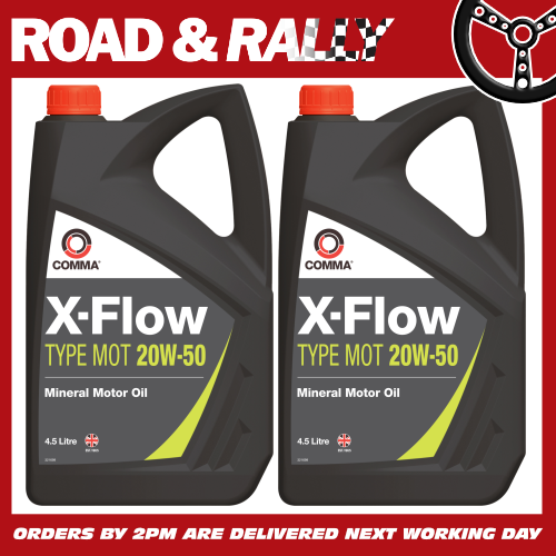 2 x Comma X-Flow Type Mot 20W50 Mineral Engine Oil 4.5 Litre XFMOT1G ...