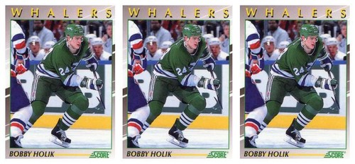(3) 1991-92 Score Young Superstars Hockey #36 Bobby Holik Card Lot ...