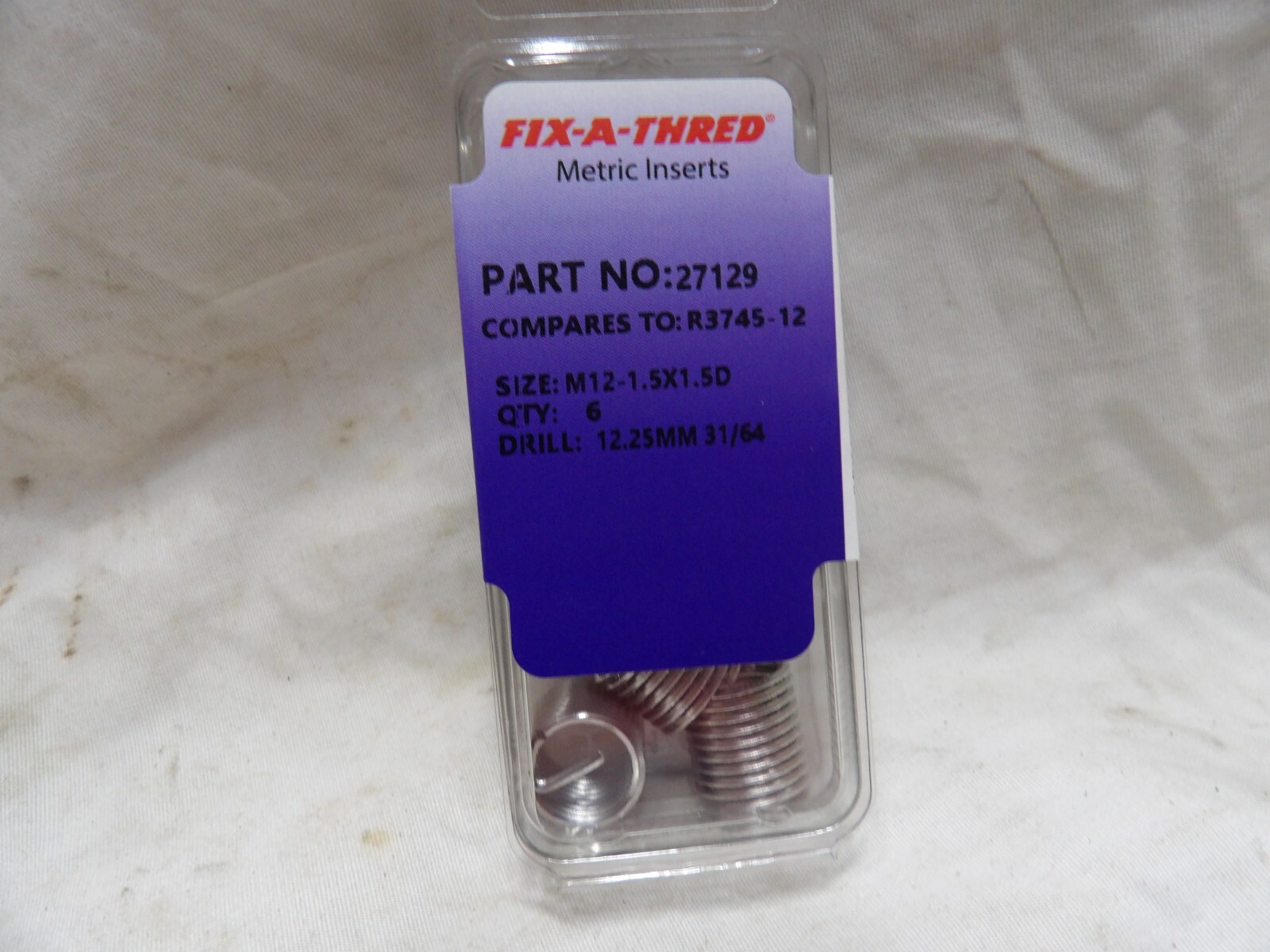 Fix-A-Thred Metric Inserts #27129 Size: M12-1.5x1.5D (Pkg of 6) | eBay