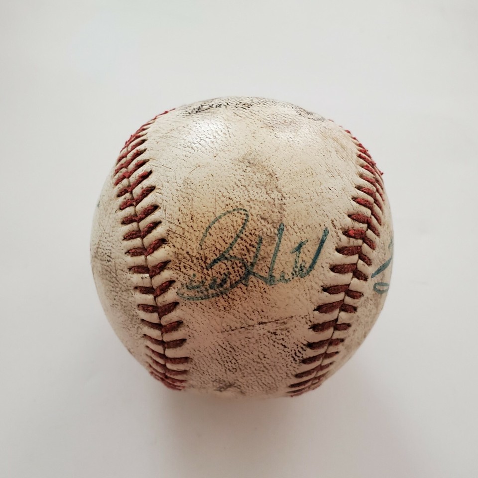 Rick Burleson Billy Hatcher Ernest Riles Signed Baseball Boston Red Sox ...
