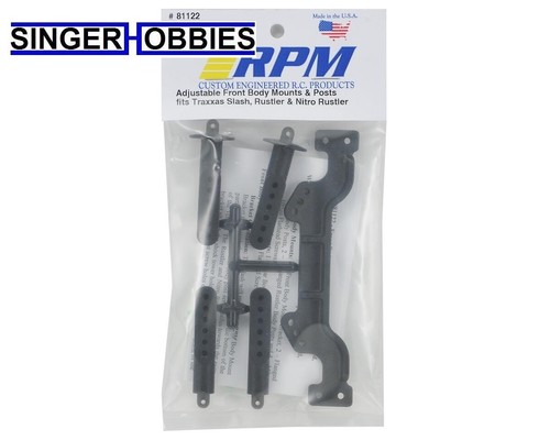 RPM 81122 Adjustable Front Body Mount & Post Set Slash/Stampede/Nitro ...