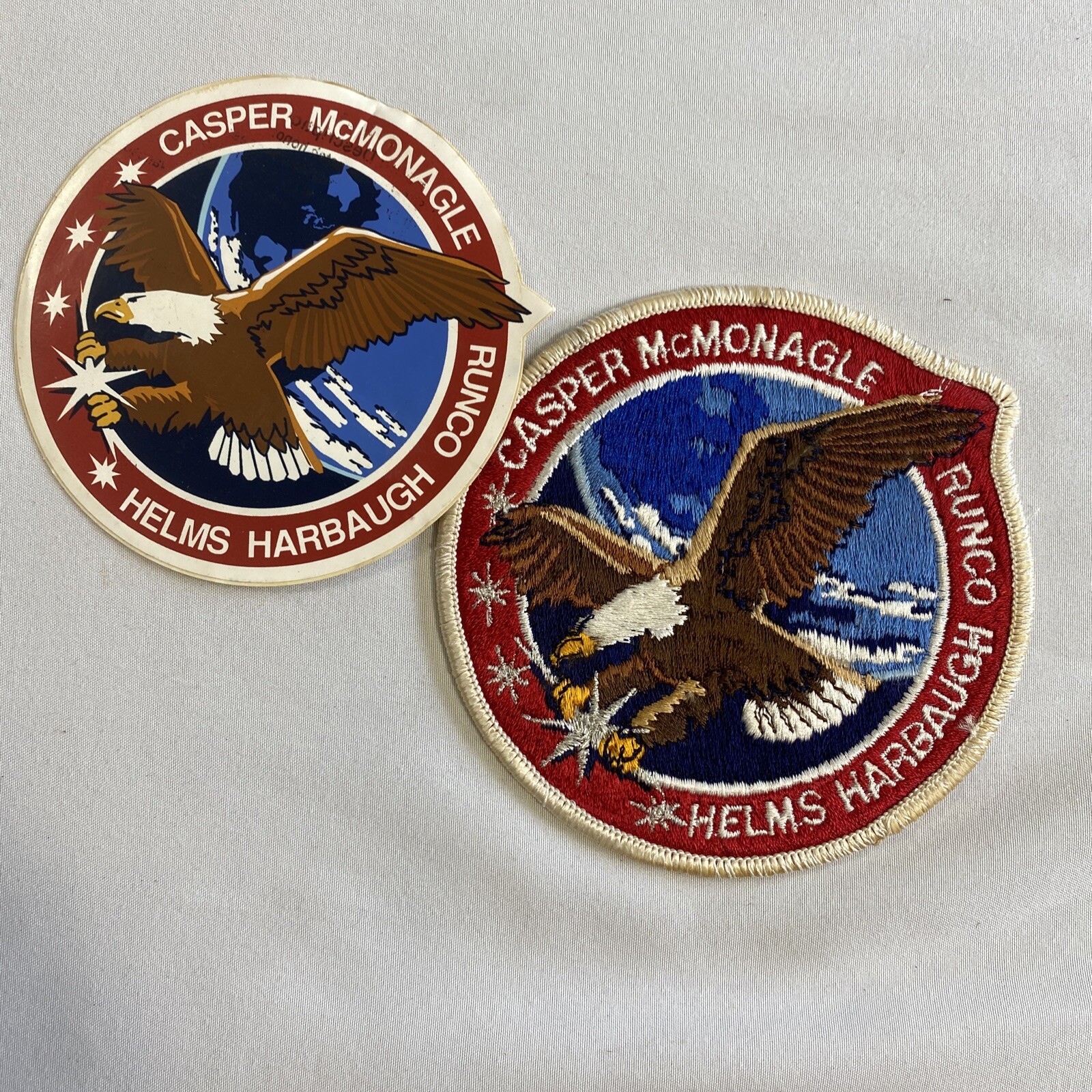 Nasa Crew Embroidered Patch Casper Helms McMonagle Harbaugh STS - 54 ...