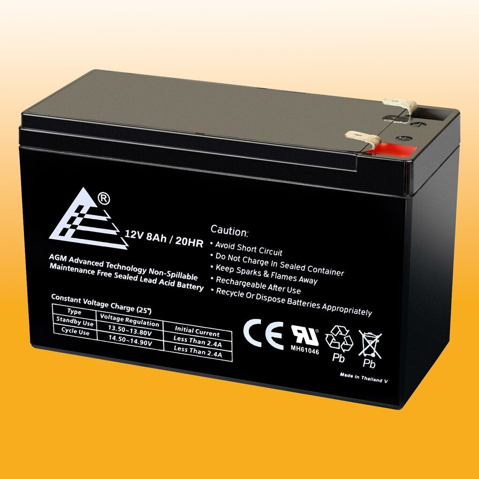 12V 8Ah Replacement Battery for Razor Mini Electric Chopper C300 Bike ...