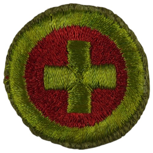 FIRST AID Type C Tan Narrow Crimped 1936-1946 Merit Badge (UT430) | eBay