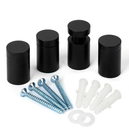 Sign Standoff 3/4"x 1", Store Sign Holders Screws, Black Aluminum, for ...