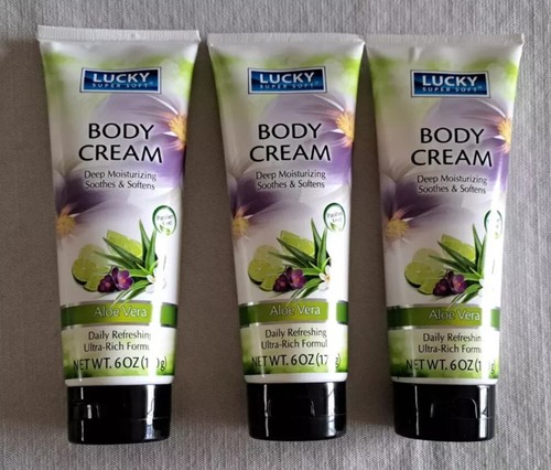 Lucky Aloe Vera Deep Moisturizing Body Cream Soothes Softens Refresh Set of 3 | eBay
