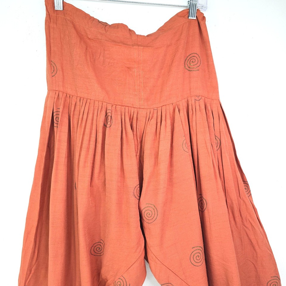 Vintage Unisex Baggy Parachute Mc Hammer Pants Gypsy Boho Rust Brown ...
