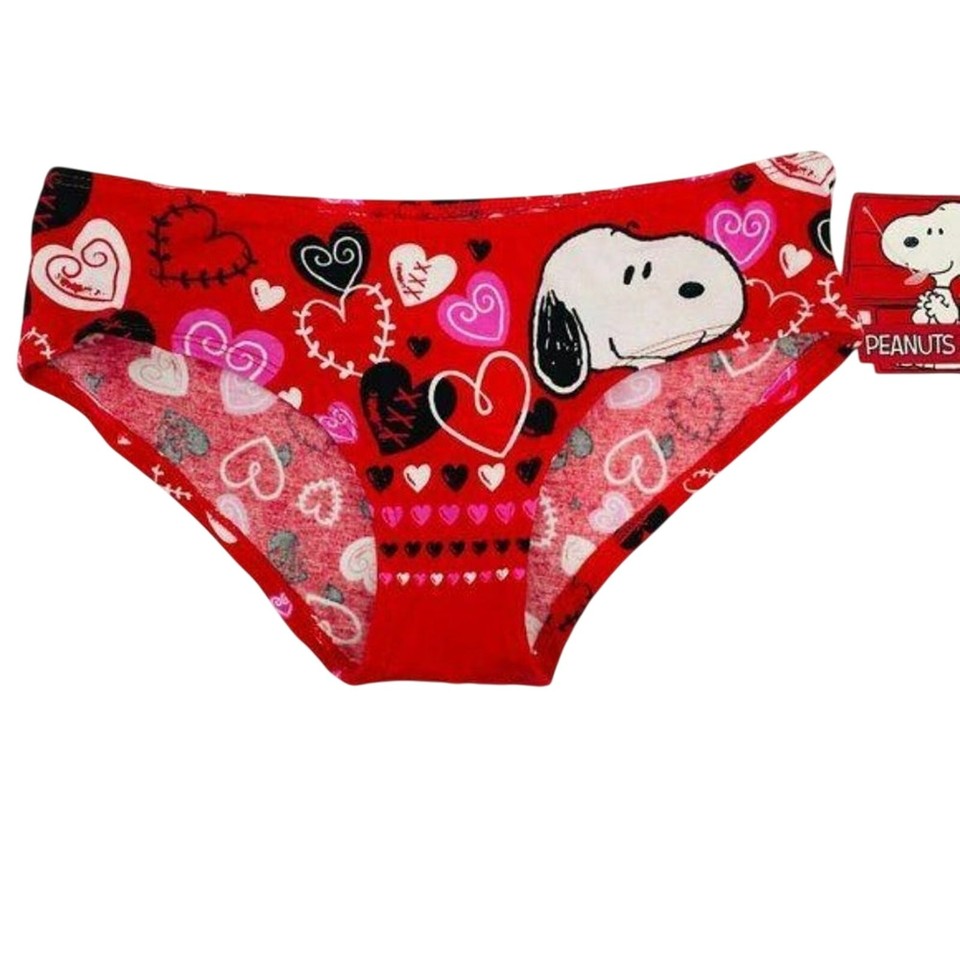 Briefly Stated Peanuts Snoopy Valentine Hipster Size XSmall | eBay