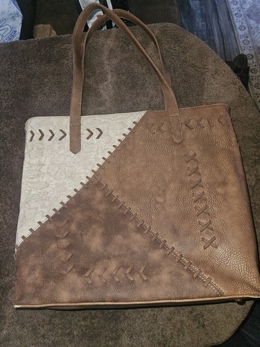 Catchfly Large Brown And Tan Tote Handbag | eBay