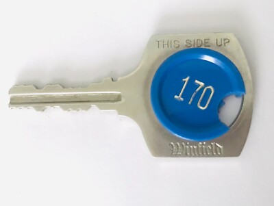 Winfield Vintage Hotel Room Key #170 Winfield Lock System Blue Original ...