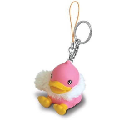 SEMK B.DUCK Rubble Duck Cosplay Charming Pink Girl Keychain Keyring ...