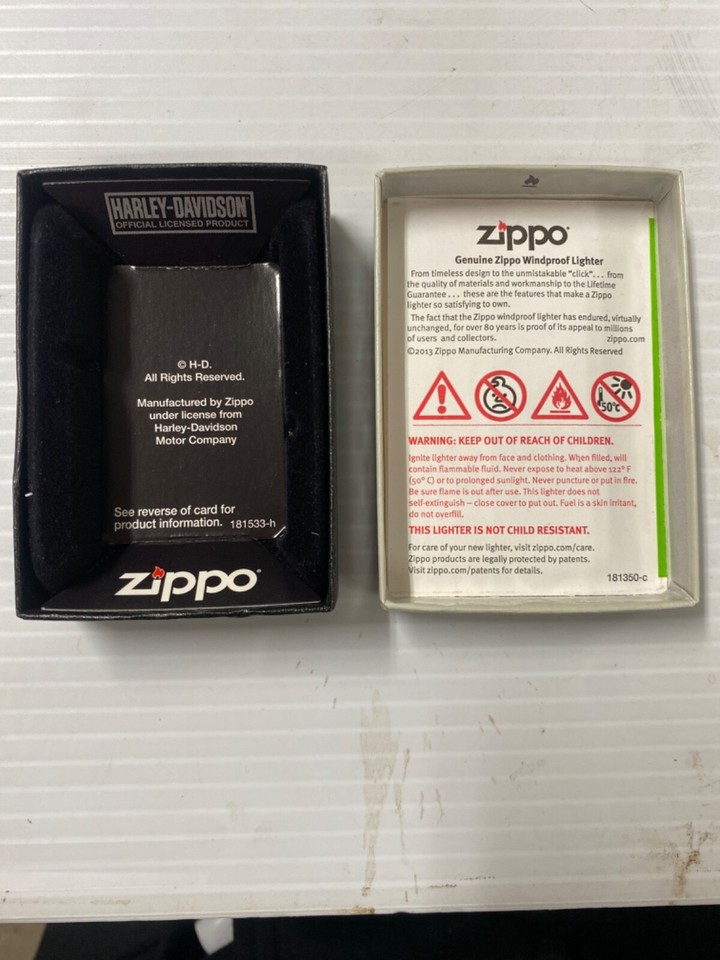 EMPTY Harley Davidson Motor Cycles - Zippo Lighter BOX ONLY (FC113 ...