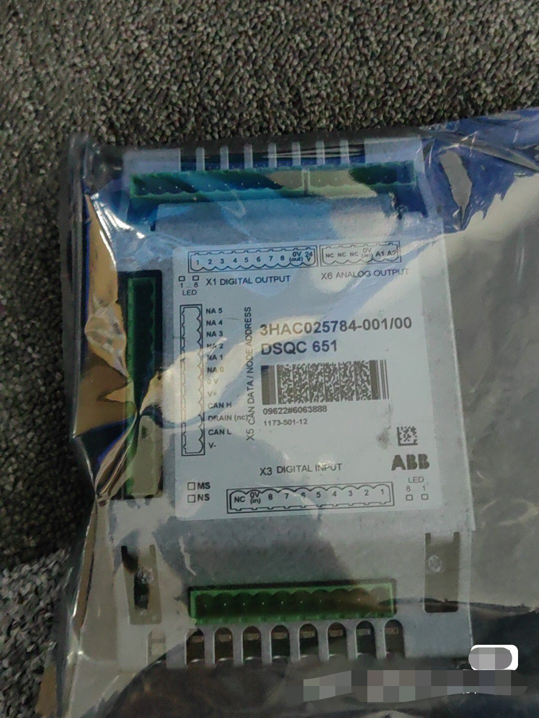 ABB ROBOTICS DSQC651 3HAC025784-001/00 ABB IRC5 Control Cabinet I/O Mod ...