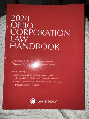 2020 Ohio Corporation Law Handbook LexisNexis | eBay