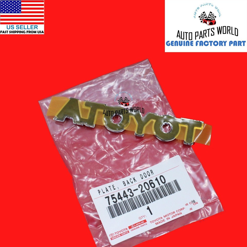 GENUINE OEM TOYOTA 00-05 CELICA MR2 SPYDER REAR DOOR TRUNK EMBLEM 75443 ...