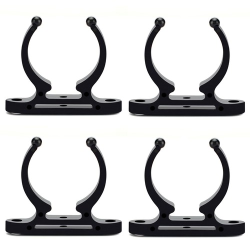 4PCS Boat Hook Holder Nylon Boat Ladder Clip Black Paddle Stowage Clamp ...