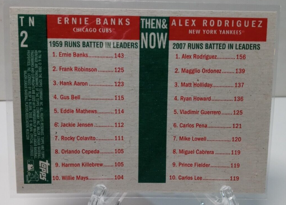2008 Topps Heritage Rodriguez/Banks T N 2 NM/MT $2.25 BIN! Free S/H | eBay