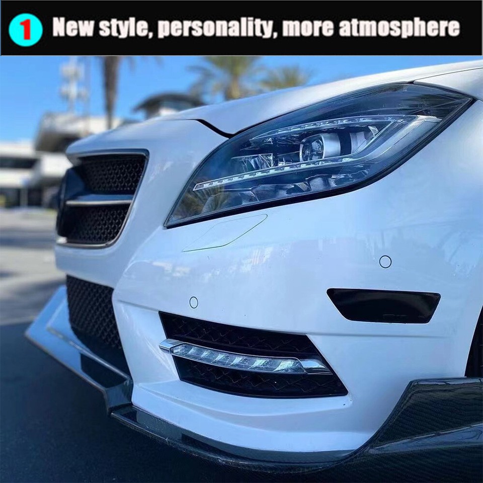 CARBON FIBER FIT FOR MERCEDES BENZ W218 CLS63 AMG 12-13 FRONT BUMPER ...
