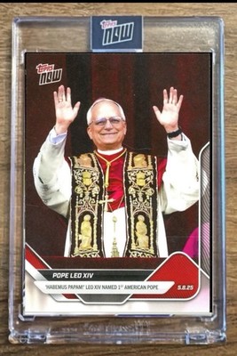 2025 Topps Now Pope Leo XIV - Card #POPE-1 - 1st American Pope - SEALED ...