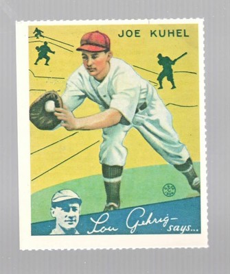 1982 Dover 1933 Goudey R319 Reprint Joe Kuhel Washington Senators #16 ...