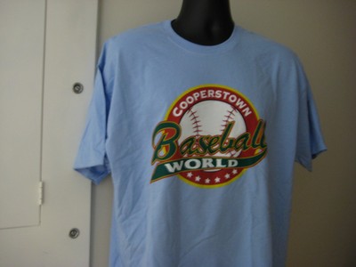 BRAND NEW COOPERSTOWN BASEBALL WORLD HANES T-SHIRT SHORT SLEEVE Sz ...