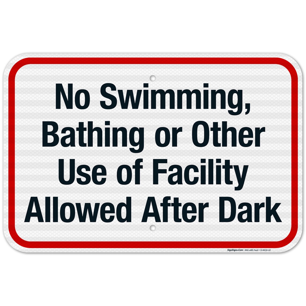 No Bathing Sign
