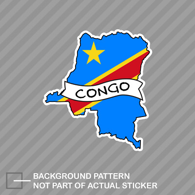 Congolese Shaped Congo Flag Sticker Decal Vinyl ribbon country pride | eBay