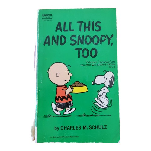 Vtg 1970 All This And Snoopy Too Charles M. Schulz Fawcett Crest Book ...
