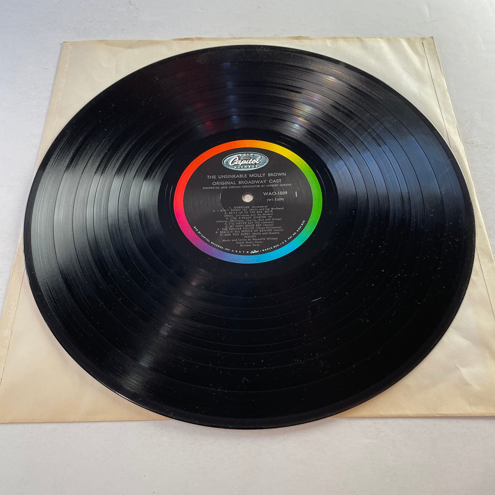 Meredith Willson The Unsinkable Molly Brown Original Cast Used Vinyl LP ...