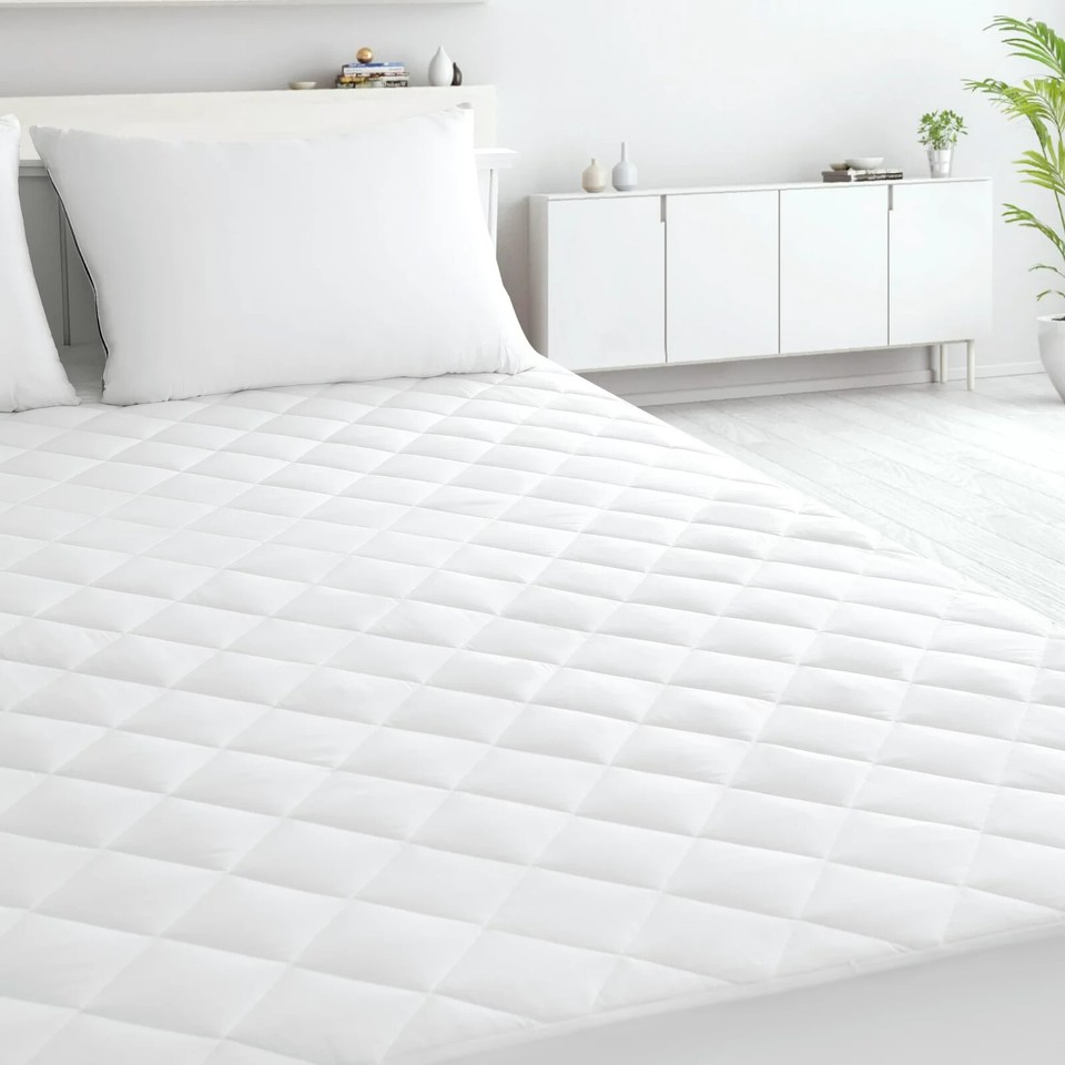 Extra Deep 100% WATERPROOF Mattress Protector Bed Cover Quilted Double ...