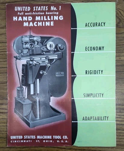 United States Machine Tool Ohio Hand Milling Machine Industrial ...