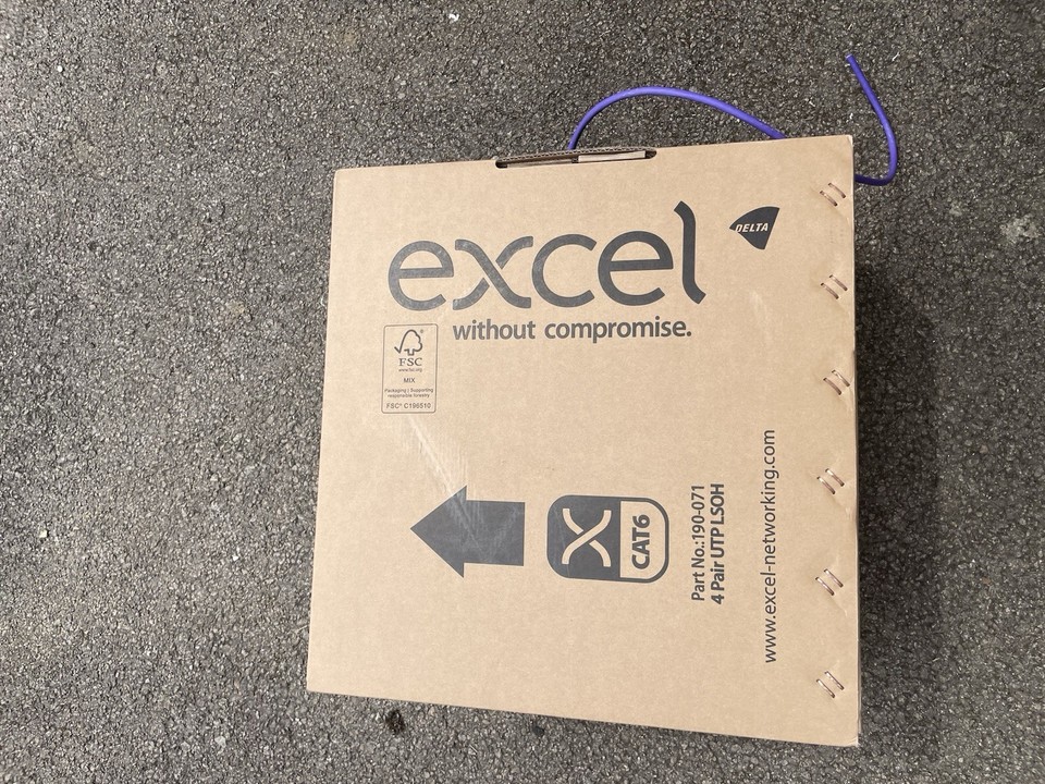 Excel Cat6 Cable 305m box. Excel code 190-071 | eBay UK