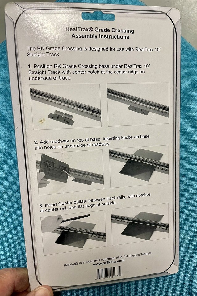 New MTH Railking Realtrax Track Grade Crossing 0 Gauge # 40-1009 | eBay