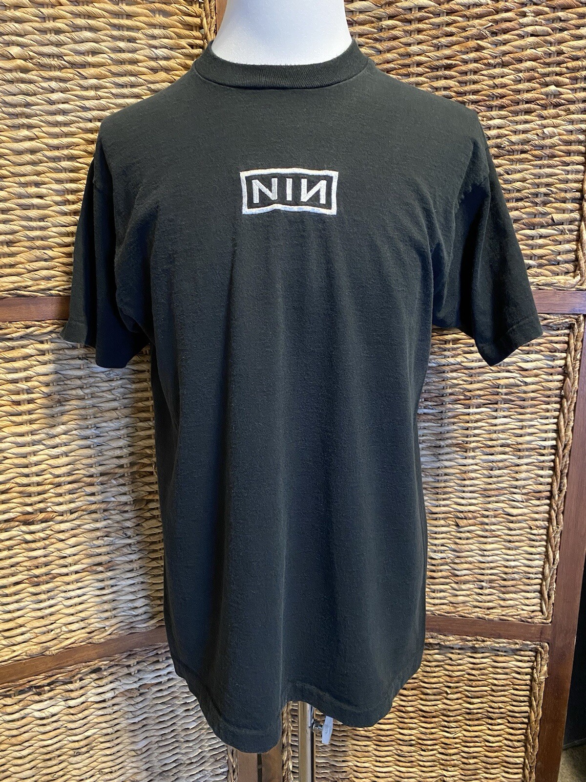 1991 Nine Inch Nails Embroidered Logo 2 Sided T-Shirt… - Gem