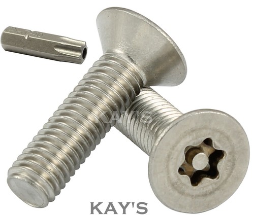 COUNTERSUNK SECURITY SCREWS, STAINLESS STEEL TORX ANTI TAMPER VANDAL ...