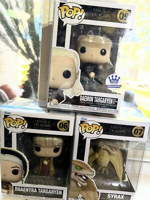 Funko Pop House of the Dragon Rhaenyra, Exclusive Daemon & Syrax GOT 🔥🔥 ...