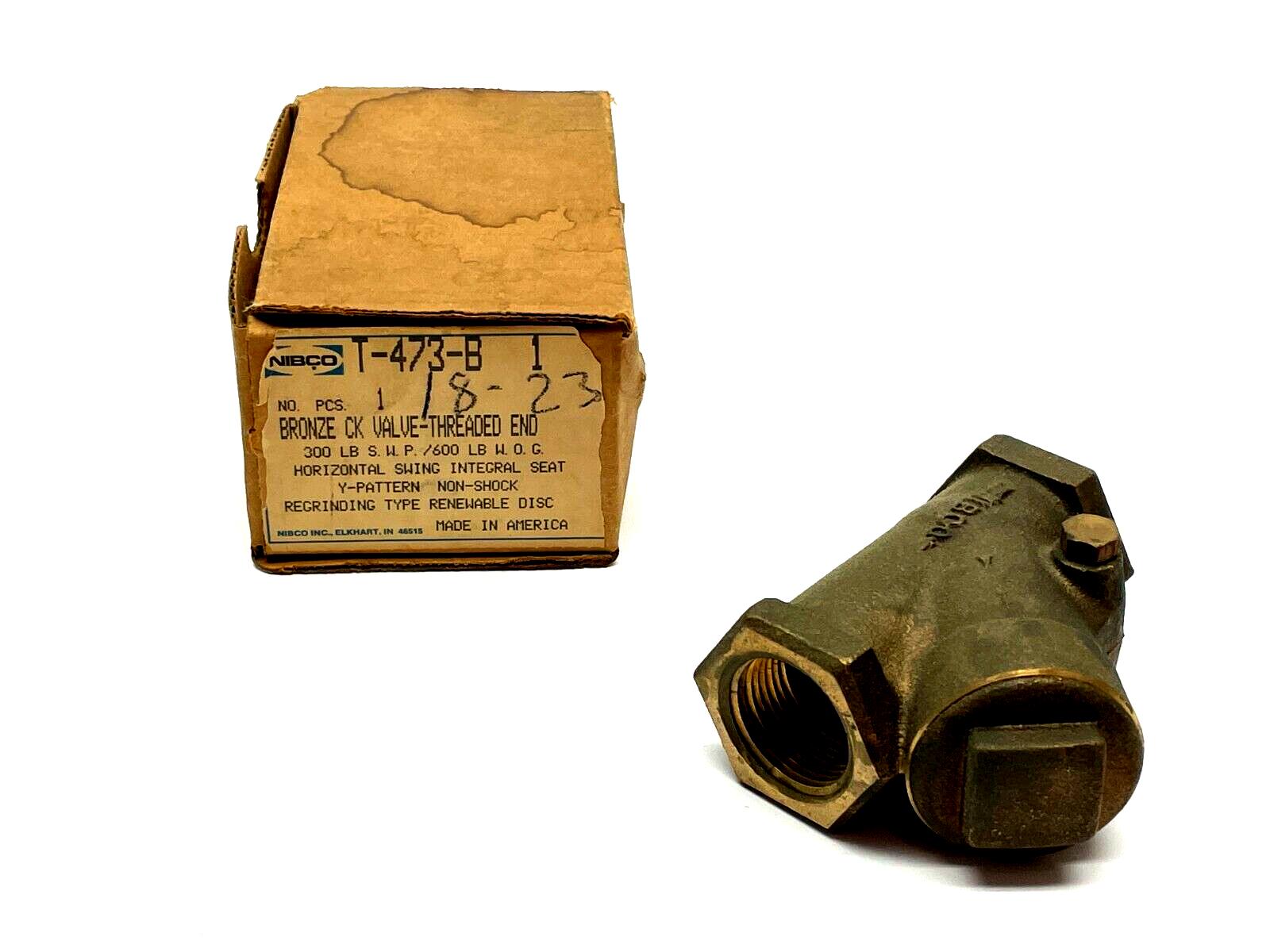 Nibco T-473-B Check Valve Bronze 1" 600psi NL9300A | eBay