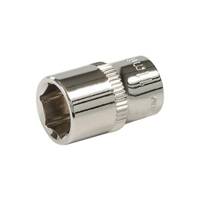11mm Socket Single Hex 6pt 1/4" Drive Metric Cr-V Steel Knurled Ring ...