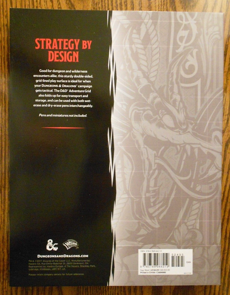 D&D Adventure Grid Dry Erase Board Map Dungeons and Dragons 5th Edition ...