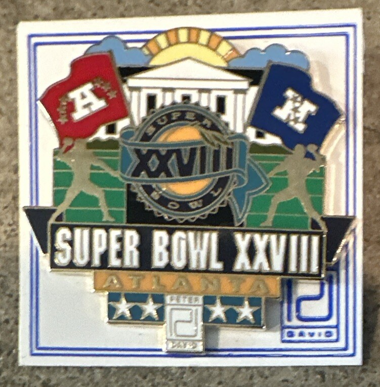 NFL Super Bowl 28 XXVIII Enamel Hat Pin Buffalo Bills vs Dallas Cowboys ...