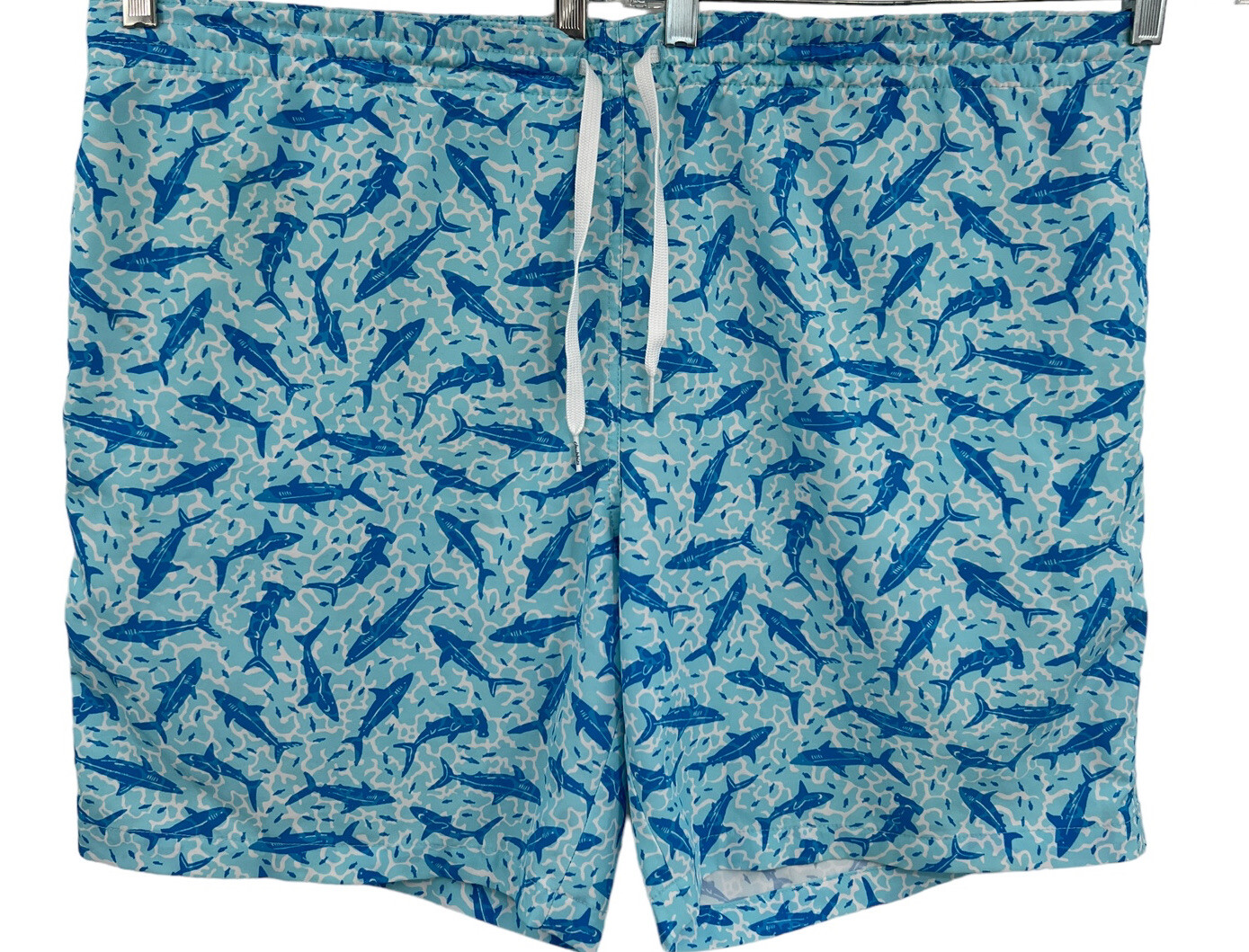 Chubbies 7" Blue The Shark Sides Classic Drawstring S… - Gem